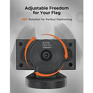 KEMIMOTO UTV Whip Mount Flag Whip Light Mount 2PCS, Heavy Duty Adjustable for 1.75-2 inch Roll Bar Cage, Compatible with RZR 900 1000 XP Pro Turbo Maverick Commander