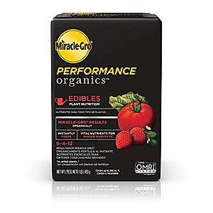 Miracle-Gro Performance Organics Edibles Plant Nutrition - Organic Plant Food Feeds Instantly, for Tomatoes, Vegetables, Herbs and Fruits, Promotes a Bountiful Harvest, 1 lb.