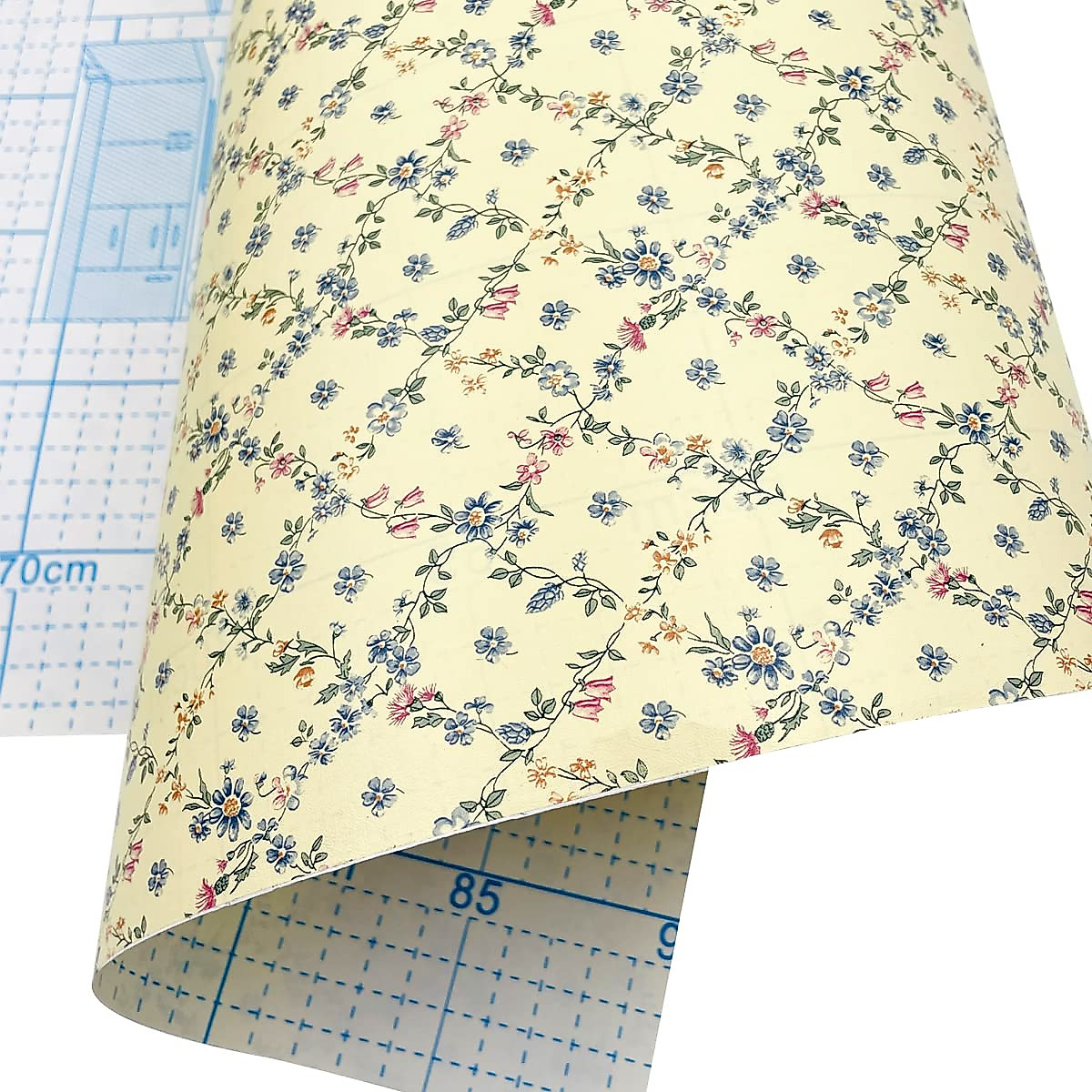 Yifely Sunmer Blooms Furniture Paper Decorative Shelf Drawer Liner Self-Adhesive Storage Locker Decor 17.7 Inch by 9.8 Feet