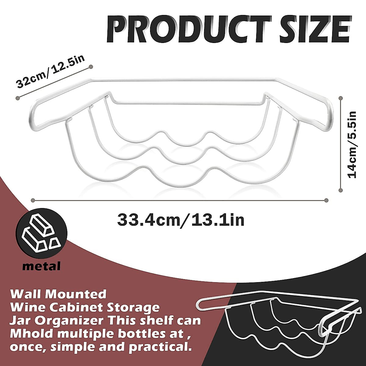 LNQ LUNIQI Refrigerator Wine Rack Water Bottle Holder Stackable Drink Bottles Shelf Wine Storage Display Stand for Refrigerator, Kitchen Cabinet, Bar