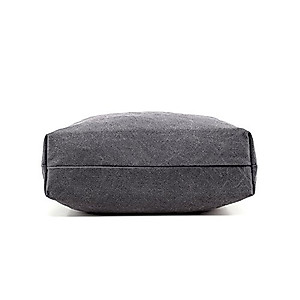 PILER Women's Casual Vintage Hobo Canvas Daily Purse Top Handle Shoulder Tote Shopper Handbag Large Capacity Casual Bag （white） (blue)