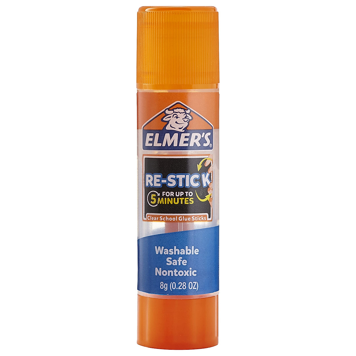 Elmer's Re-Stick Glue Sticks, 8 grams, Washable, 6 Count