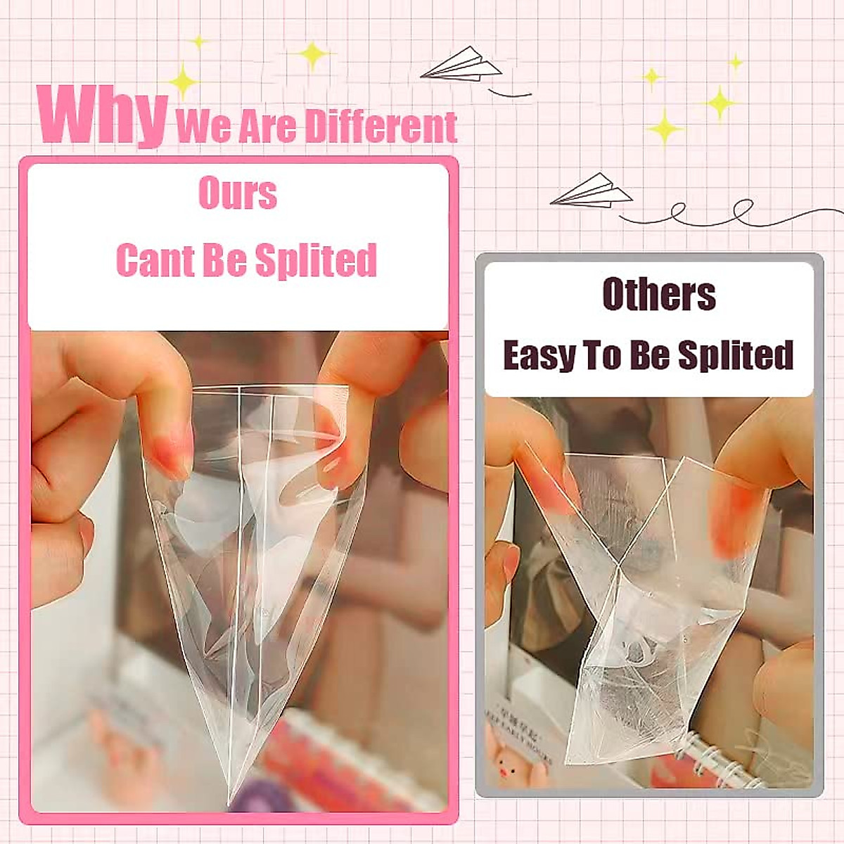 Card Sleeves 61x90mm 200PACK Photocard Protector Perfect for Double sleeving Small Japanese Sized Board Game Penny Sleeve for Sports Trading Kpo Baseball,Magic,MTG Sleeves (Clear-200pcs)