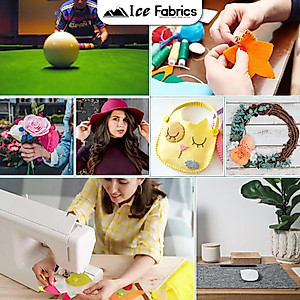 Ice Fabrics Craft Felt Fabric by The Yard - 72" Wide & 1.6mm Thick Acrylic Felt - Soft and Durable Snow White Fabric for DIY Arts & Crafts, Decorations and More - 1 Yard Snow White
