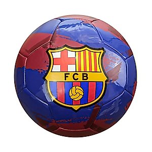 Icon Sports FC Barcelona Brush Team Soccer Ball, brush navy, 5