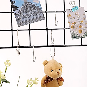 CRSONGMAOZL 24 Pack S Hooks for Hanging Clothes Heavy Duty Metal Black S Hook with Safety Buckle Design for Outdoor, Lights, Kitchenware, Hanging Hooks