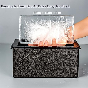 Bangp Clear Ice Cube Maker,Clear Ice Cube Mold with Reusable Ice Cube Storage Bag,Silicone Clear Ice Cube Tray Makes 8×2 Inch Clear Square Ice Cubes for Whiskey & Cocktails - Precious Gifts for Men