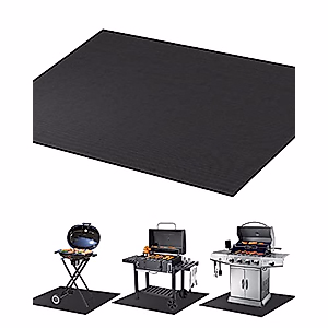 Under Grill Mat, 48×36 inch BBQ Floor mats, Indoor Fireplace Mats Fire Pit Mats, Fire Resistant, Water Resistant, Oil Proof, Easy to Clean Grill Mats for Outdoor Grill Deck Protectorf
