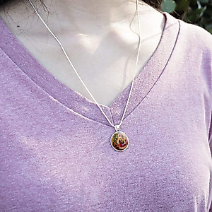 GRAPHICS & MORE Christmas Holiday Santa Delivering Toys 0.75" Pendant with Sterling Silver Plated Chain