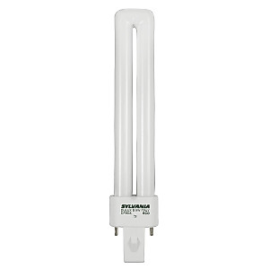 Sylvania DULUX 9W Single Compact Fluorescent Lamp, G23 2-Pin Base, 5000K Daylight, 1 Pack,White
