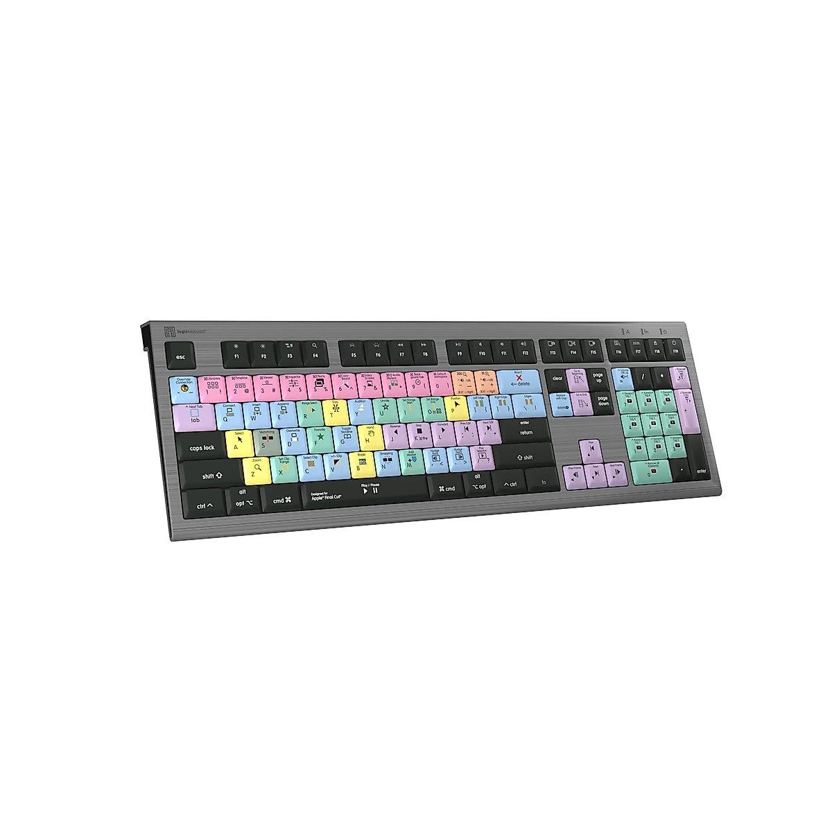 Logickeyboard Backlit 'Astra2' Designed for Editing in Apple Final Cut Pro • p/n LKB-FCPX10-A2M-US