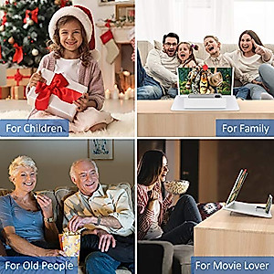 12" Screen Magnifier –3D HD Mobile Phone Magnifier Projector Screen for Movies, Videos, and Gaming–Foldable Phone Stand with Screen Amplifier–Supports All Smartphones(White)