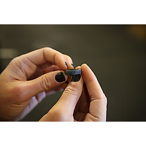 Barbell Bands Silicone Ring For Women | Premium Rubber Wedding Band | Perfect For Fitness, Lifting, Active Lifestyle - Comfortable and Durable (Black, 4)