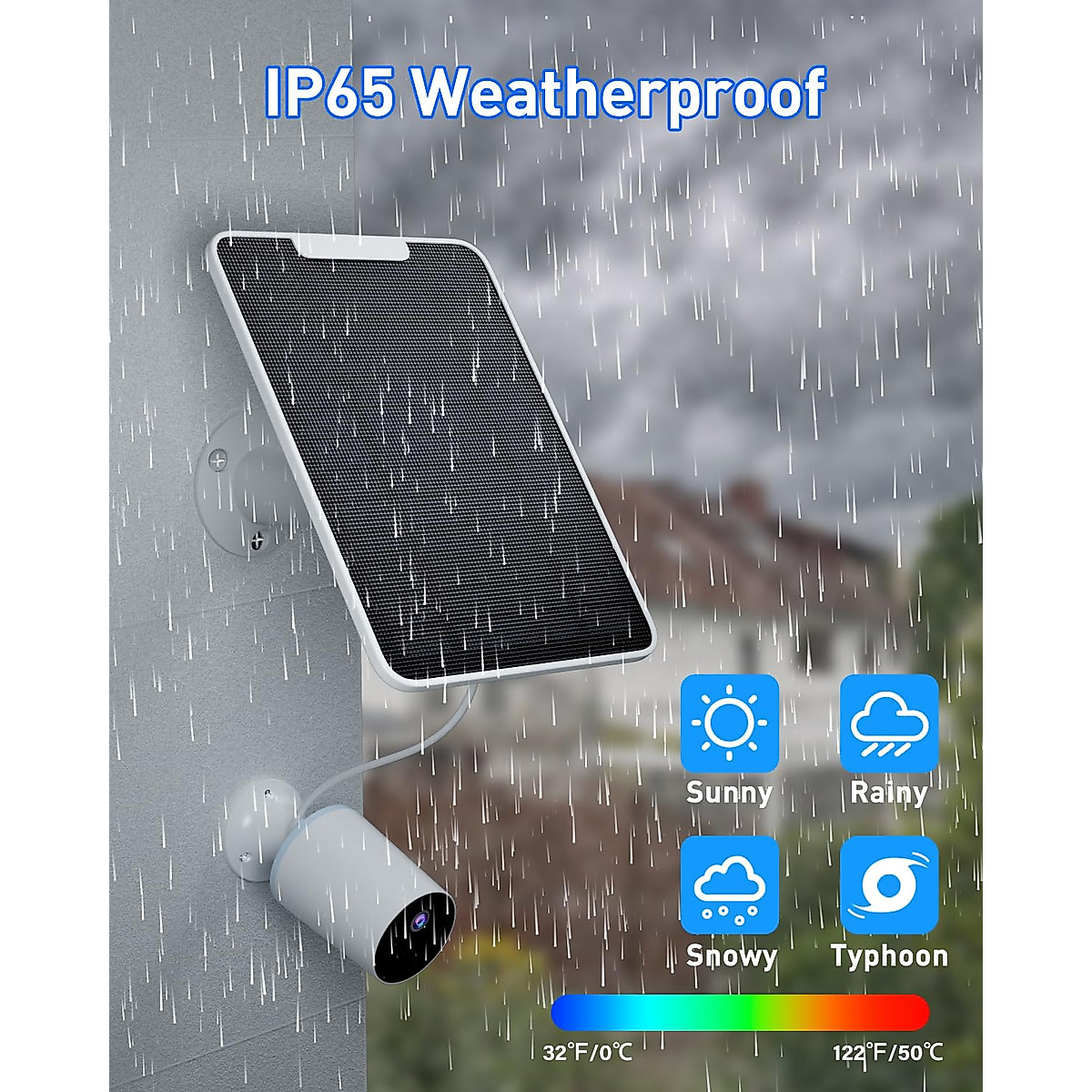 Premium Solar Panel for Google Nest Camera, 5W Camera Solar Panel Power for Google Nest Cam Outdoor & Indoor (Battery Version), Special Made for Google Nest Cam, IP65 Waterproof, w/ 13ft Cable, 4 Pack