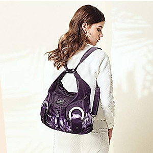 Angel Kiss Purse Women Hobo Handbag Fashion Roomy Crossbody Shoulder Bag Ladies Top Handle Handbag Washed PU Leather