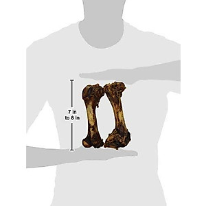 123 Treats - Meaty Dog Bone Treat - Large 100% Natural Pork Chews for Dogs Dog Bones for Aggressive Chewers (Pork, 2 Count)