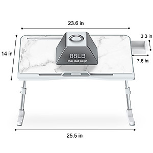 HETTHI Laptop Bed Tray Desk Laptop Desk for Bed Laptop Table for Bed Tray Tables Laptop Table Bed Table Lap Desk for Laptop Low Table for Sitting on The Floor