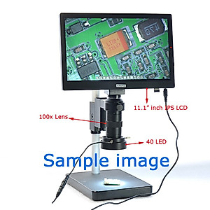 Monocular 8x-100x 43mm-150mm C-Mount Zoom Glass Lens for Industry Lab Microscope Camera