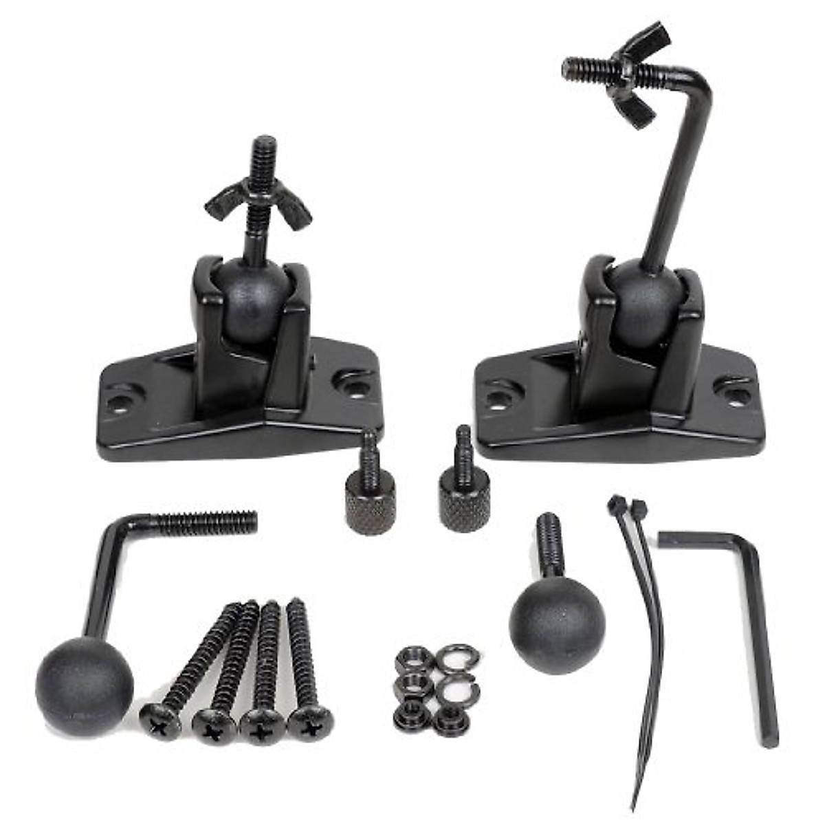 VideoSecu Universal Wall Ceiling Audio Speaker Mount for Home Theater Speaker Satellite Speaker Bracket - 4 Packs MS40B4 WN3