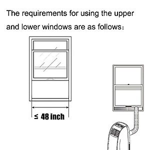 Portable Air Conditioner Window Vent Kit, Portable A/C Window Slide Kit Plate for Exhaust Hose of 6”Diameter