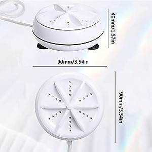 WAQIA Mini Washing Machine Portable Ultrasonic Turbine Washer, Portable Washing Machine with USB for Travel Business Trip or College Rooms