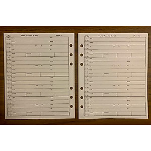SELPONT 7 Inch Address Book Refill 14 Sheets (28 Pages) fits Many Older Hallmark Books
