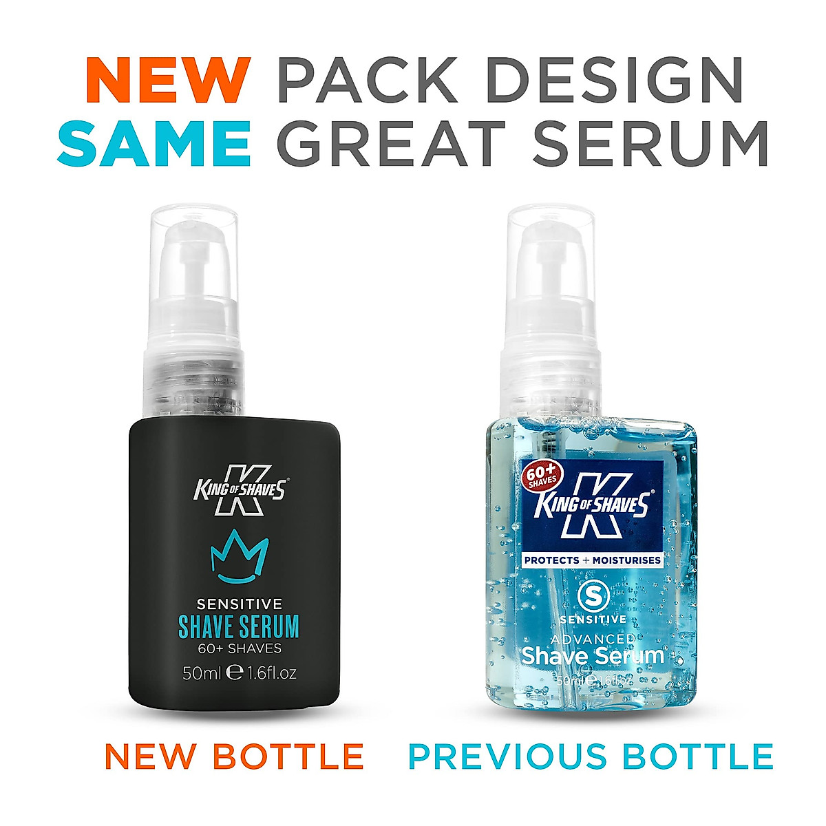 King of Shaves Advanced Sensitive Shaving Face Serum For Men 50ml TWIN PACK