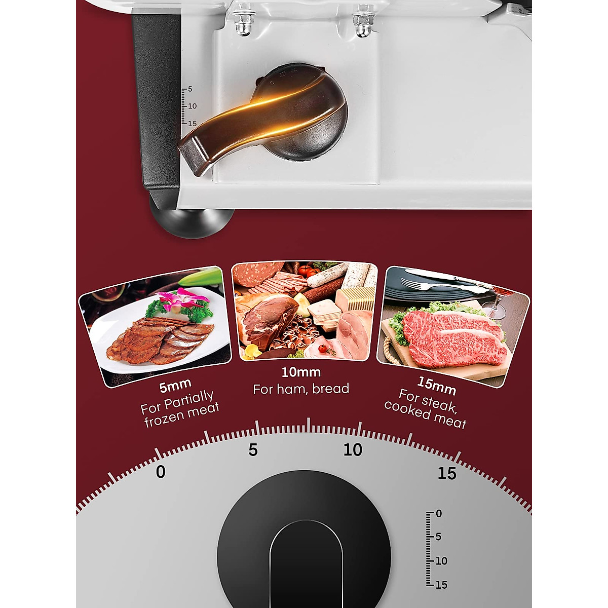 Two 7.5" Blade Meat Slicer 200 Watt for Home Use