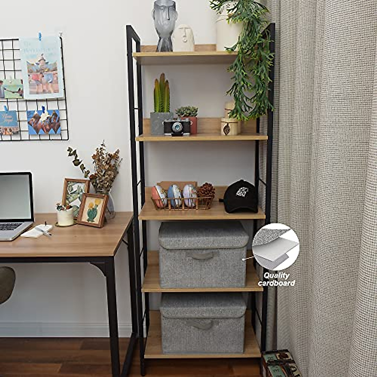 GRANNY SAYS Storage Bins with Lids, Fabric Storage Boxes, Closet Organizers and Storage for Clothes Large Storage Boxes for Organizing Wire Shelves Closet Bookshelf, Gray, 2-Pack