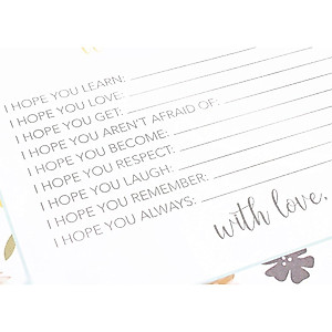 50 Sheets Baby Shower Well Wishes Party Games - for Boy or Girl Unisex Gender Neutral - for 50 Guest Activities Supplies - 5 x 7 Inches