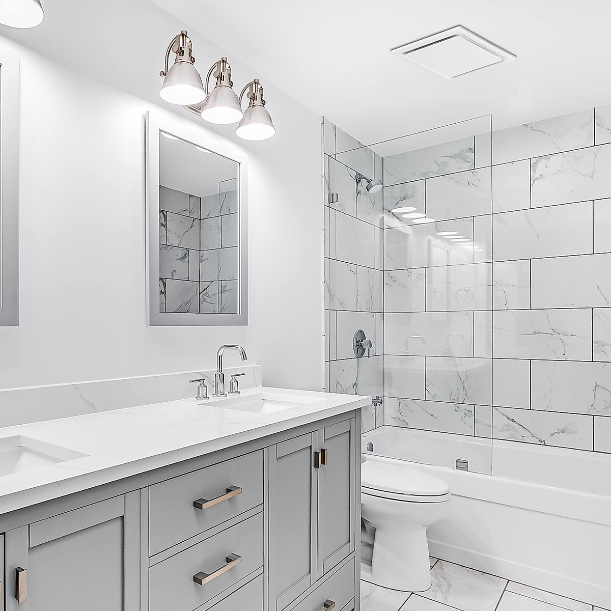 Homewerks 7140-110 Bathroom Fan Ceiling Mount Exhaust Ventilation, 2.5 Sones, 110 CFM, White