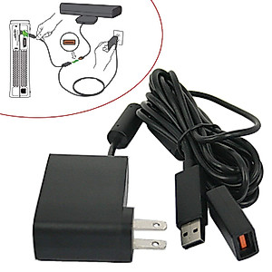 VSEER Kinect USB AC Adapter Power Supply Cable Cord Replacement Adapter for Mircosoft Xbox 360 Kinect Sensor System,Black