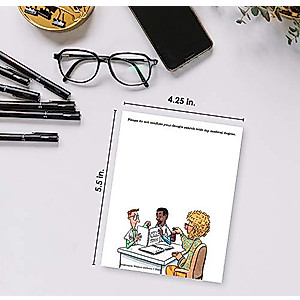 Motivation Without Borders MWB 4 Funny Note Pads with Medical Humor - Perfect Novelty Gift for Doctor, Coworker or Friends | Pack of 4 | 4.25" x 5.5" with 50 Sheets per Pad