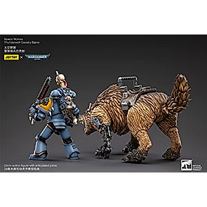 HiPlay JoyToy × Warhammer 40K Officially Licensed 1/18 Scale Science-Fiction Action Figures Full Set Series -Space Wolves Thunderwolf Cavalry Bjane