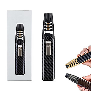 Fire Blaze Lighter Electric, Fireblaze Electric Lighter, Fireblaze Electric Lighter Rechargeable, Powerful Adjustable Flame Dual-Arc Torch Lighte, for Outdoor Activities (A Black)