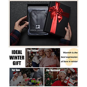 Jecery 4 Pcs Lightweight Men's Thermal Underwear Pants Warm Long Johns Leggings Base Layers Bottoms Winter (Black Gray,Large)