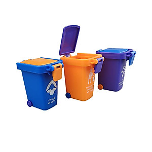 Nuanmu Trash Can Toy Kids Push Toy Vehicles Garbage Can
