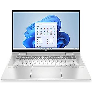 HP Envy x360 2-in-1 Laptop 15-EW0013DX 15.6" FHD Touchscreen, Intel Core i5-1235U, 8GB DDR4 RAM, 256GB SSD Storage, Windows 11 Home, Natural Silver (Renewed)