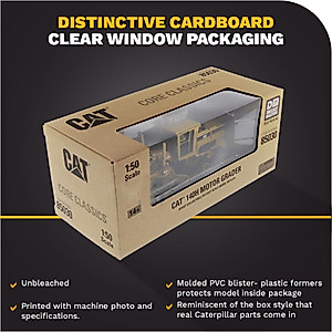 Diecast Masters Caterpillar 140H Motor Grader, Core Classics Series Cat Trucks & Construction Equipment | 1:50 Scale Model Diecast Collectible Model 85030C