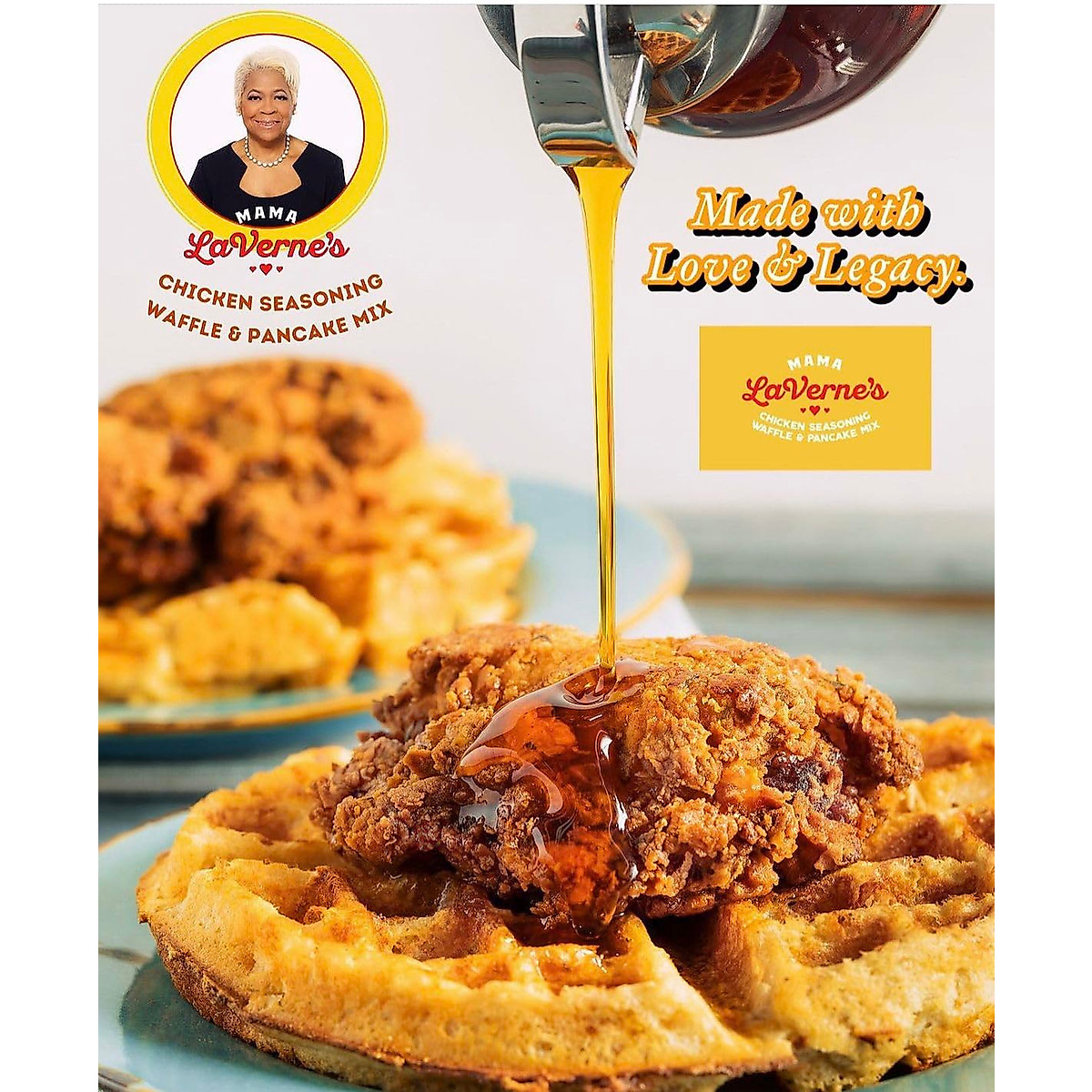 Mama LaVerne’s Pancake and Waffle Mix and Chicken Seasoning Mix - Quick Buttermilk Pancakes, Light and Belgium Waffles and Chicken - Fried, Air Fried or Baked
