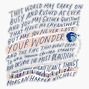 Magnet Morgan Harper Nichols Magnet Bumper Sticker Car Magnet Flexible Reuseable Magnetic Vinyl 5"