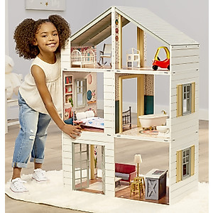 Little Tikes® Real Wood Stack ‘n Style™ Dollhouse with 14 Accessories and Many Combinations to Customize, Personalize, Dream, Design and Build and Play with Any 12-Inch Dolls