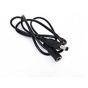 4pcs 3.28ft Black 5.5mm x 2.1mm DC Plug Extension Cable for Power Adapter 12v dc Extension 5.5mm x 2.1mm Extension