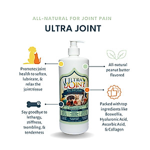 Ultra Joint - Liquid Joint Support Supplement for Dogs with Glucosamine & Chondroitin - Pain Relief from Arthritis & Inflammation (16 oz)