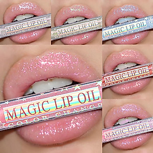 Petansy Shimmery Glitter Lip Gloss 6 Colors Liquid Lipstick Set Plumping Lip Oil | Syrupy gloss | Long Lasting | Moisturizing| High Shine | Lip Glow Set (6 Colors/Set)