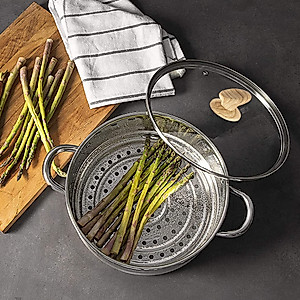 Kitchen Academy Granite Nonstick Cookware Set - 17 Piece Gray Cooking Pans Set, Induction Pots and Pans Set Non Stick, PFOA & PFOS Free.