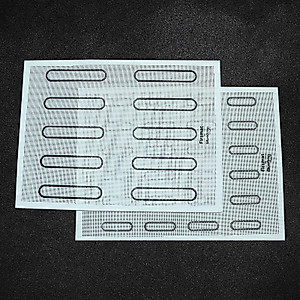 Firsmat 2 Pk Perforated Eclair Mesh Mat Silicone baking mats for Bread Tartlets Cookies Oven Sheets (11-4/5" x 15-3/4")