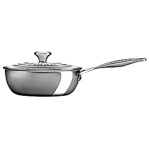 Le Creuset Tri-Ply Stainless Steel 2 Quart Saucier Pan