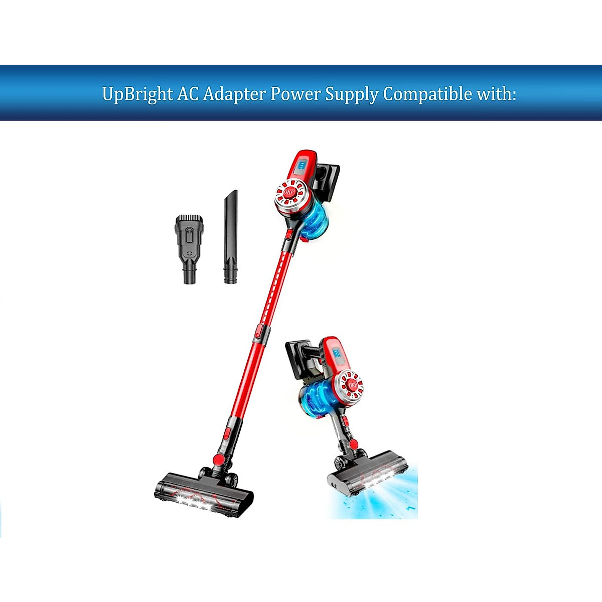 UpBright 27V AC/DC Adapter Compatible with OKP X100 X 100 S100 MV200 MV 200 22.2V 2200mAh 2600mAh 22.2VDC Li-ion Battery Lightweight Cordless Stick Vacuum Cleaner 27VDC 500mA Power Supply Cord Charger