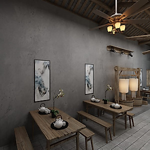 3yecao 31"×591" Darker Grey Black Wide Concrete Wallpaper Peel and Stick Extra Thick 3D Dark Gray Faux Contact Paper Textured Stained Vinyl Wrap Matte Wall Sticker for Walls Bedroom Basement Bathroom